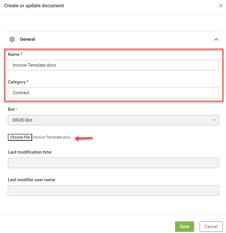 Generate Documents using Document Templates