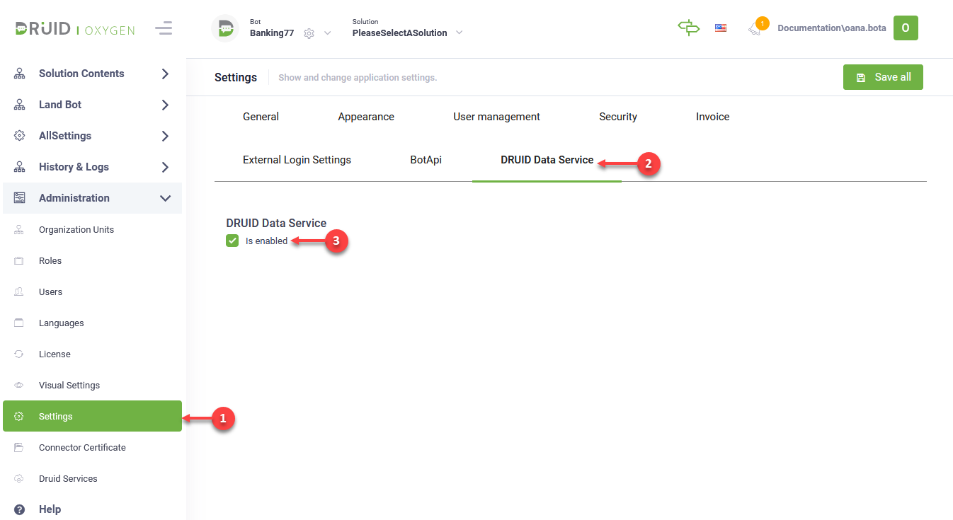 DRUID Data Service Installation