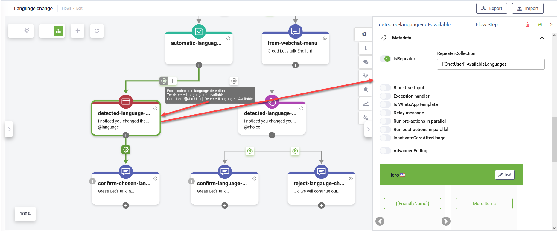 Language Detection Flow