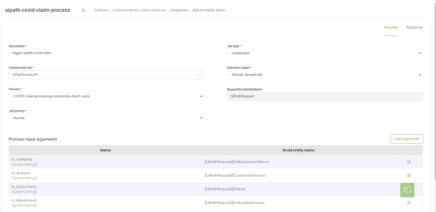 Setting Up the Claim Insurance UiPath Process