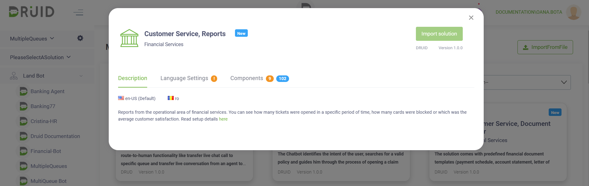 Installing Solution Templates