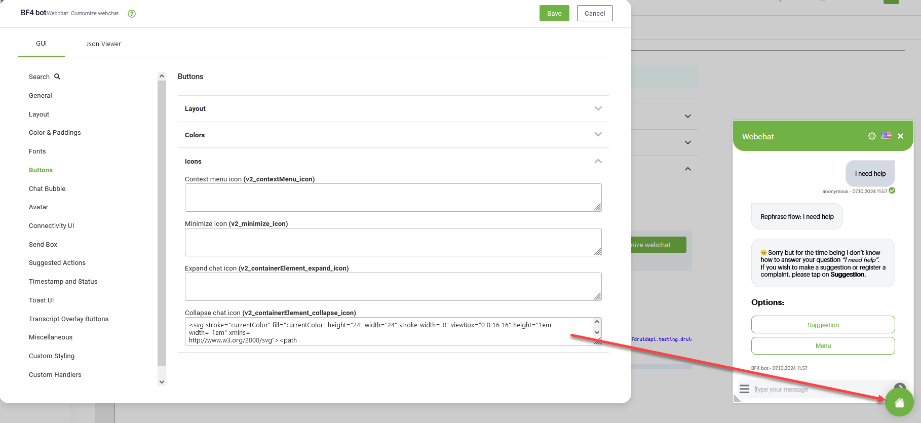 WebChat Common Styling and Behavior (Bot framework v4)
