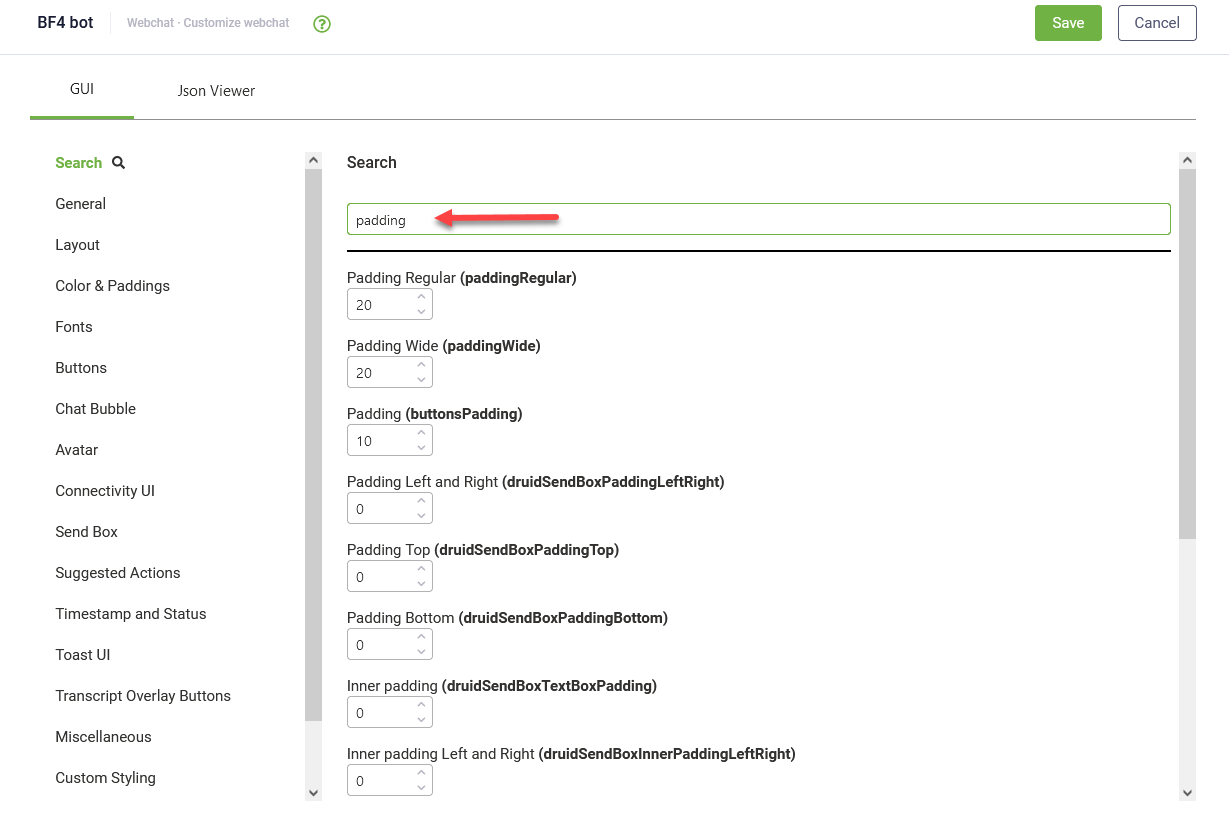 WebChat Common Styling and Behavior (Bot framework v4)