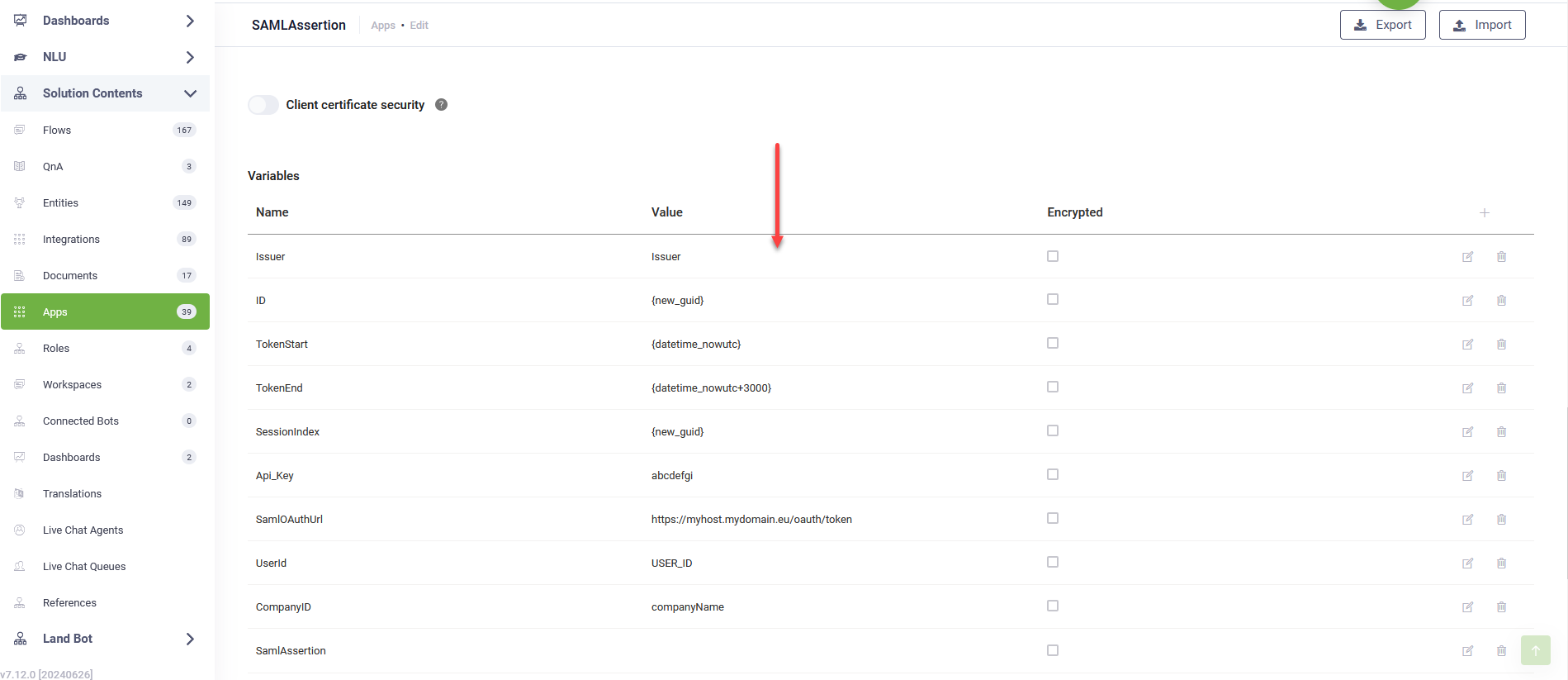 SAML Assertion Authentication