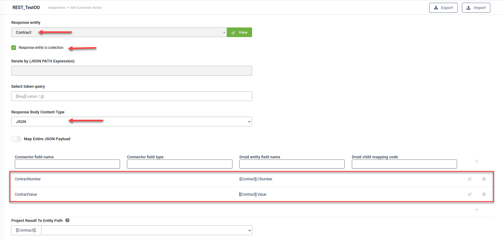 Map Structured JSON Response Body