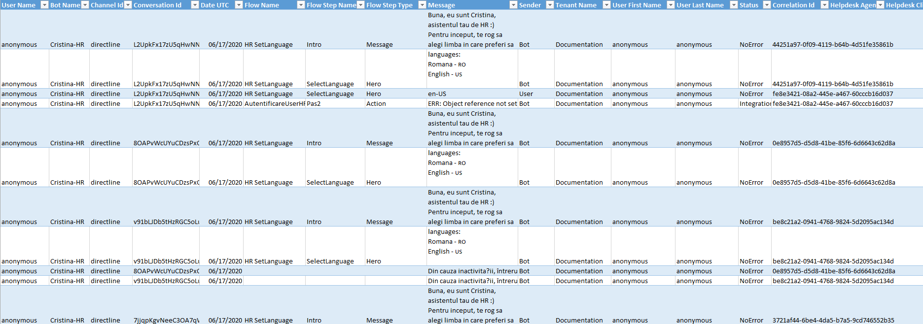 Exporting Conversation History